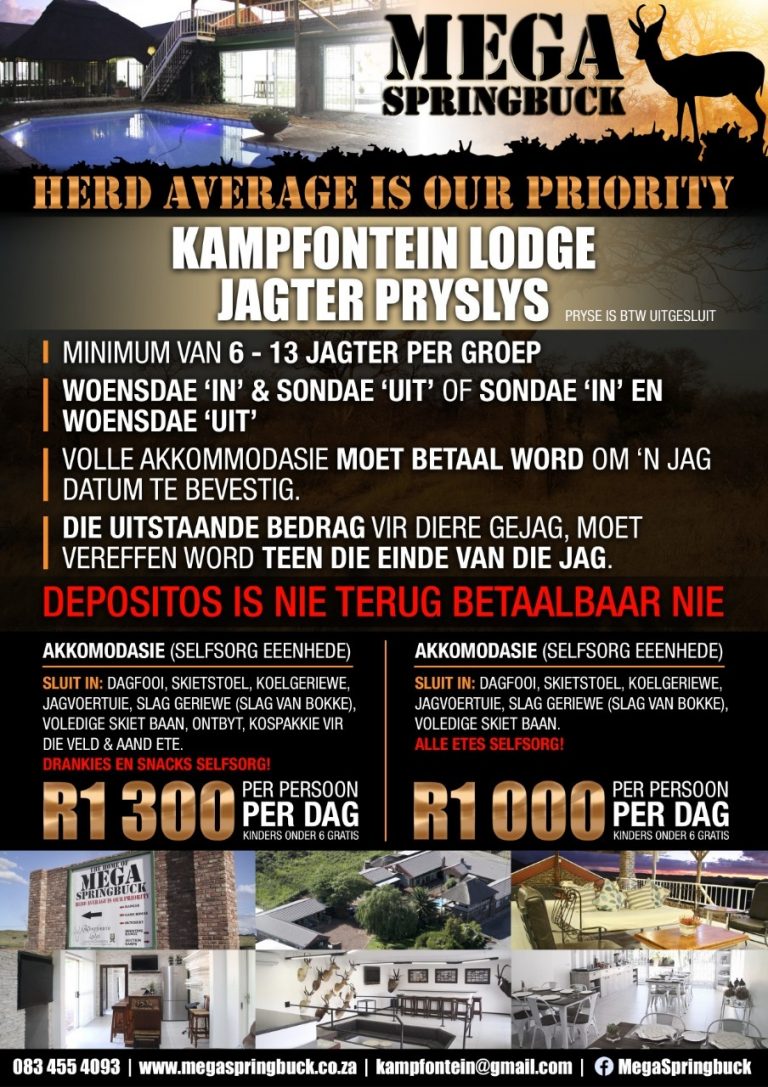 Mega Springbuck - Throphy Hunting / Biltong Hunting